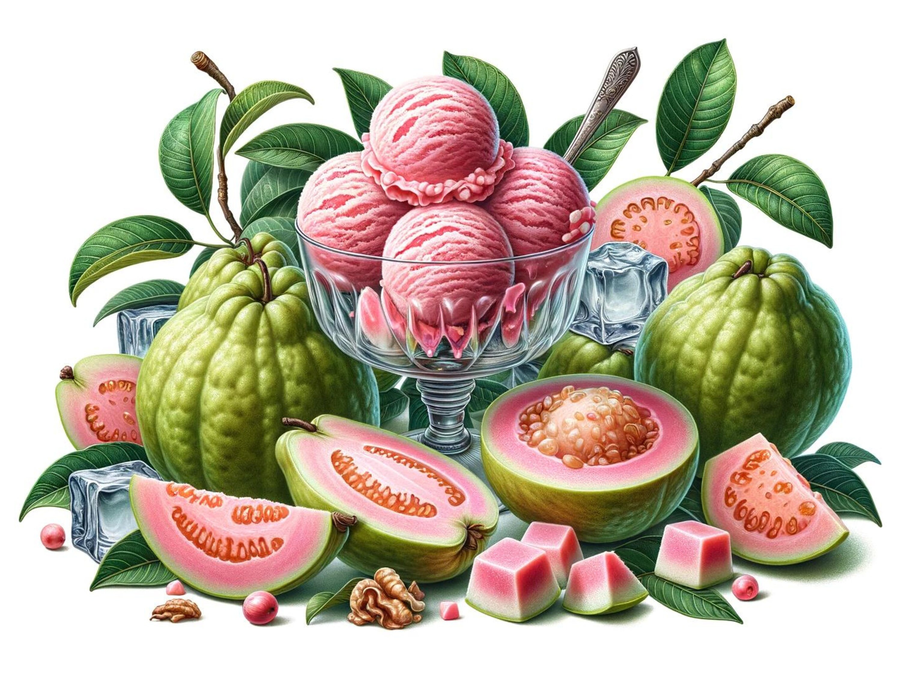 Tropical Summer Ice Cream Clipart Bundle Watercolor , Flavored Tasty ...