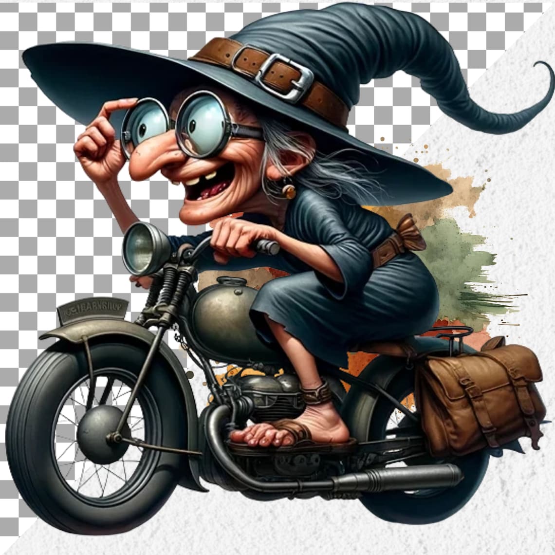 Funny Witch Clipart. Witchcraft Watercolor Wiccan Clipart. Humorous ...