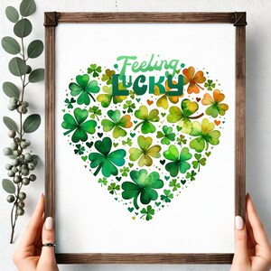 14 Watercolor St.patrick’s Day Clover Clipart Png, Four Leaf Clover ...