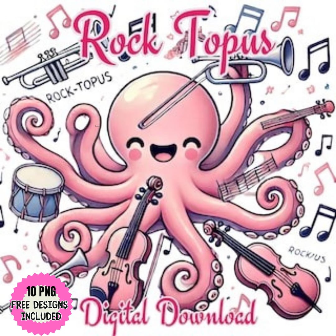 8 High-quality Rocktopus Watercolor Clipart. Vivid Octopus Underwater ...