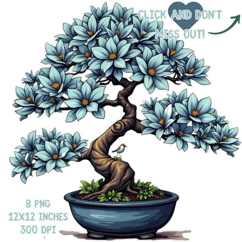 Watercolor Bonsai Tree Clipart. Elegant Japanese Bonsai. Bonsai ...