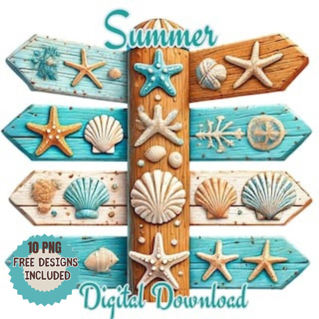 Watercolor Summer Clipart Png. Nautical, Beach, Travel, Adventure ...