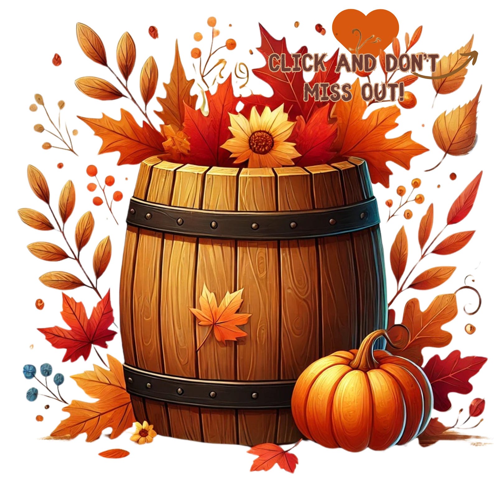 Hello Autumn, Watercolor Autumn Barnyard Clipart Bundle, Cozy Farm Fall ...