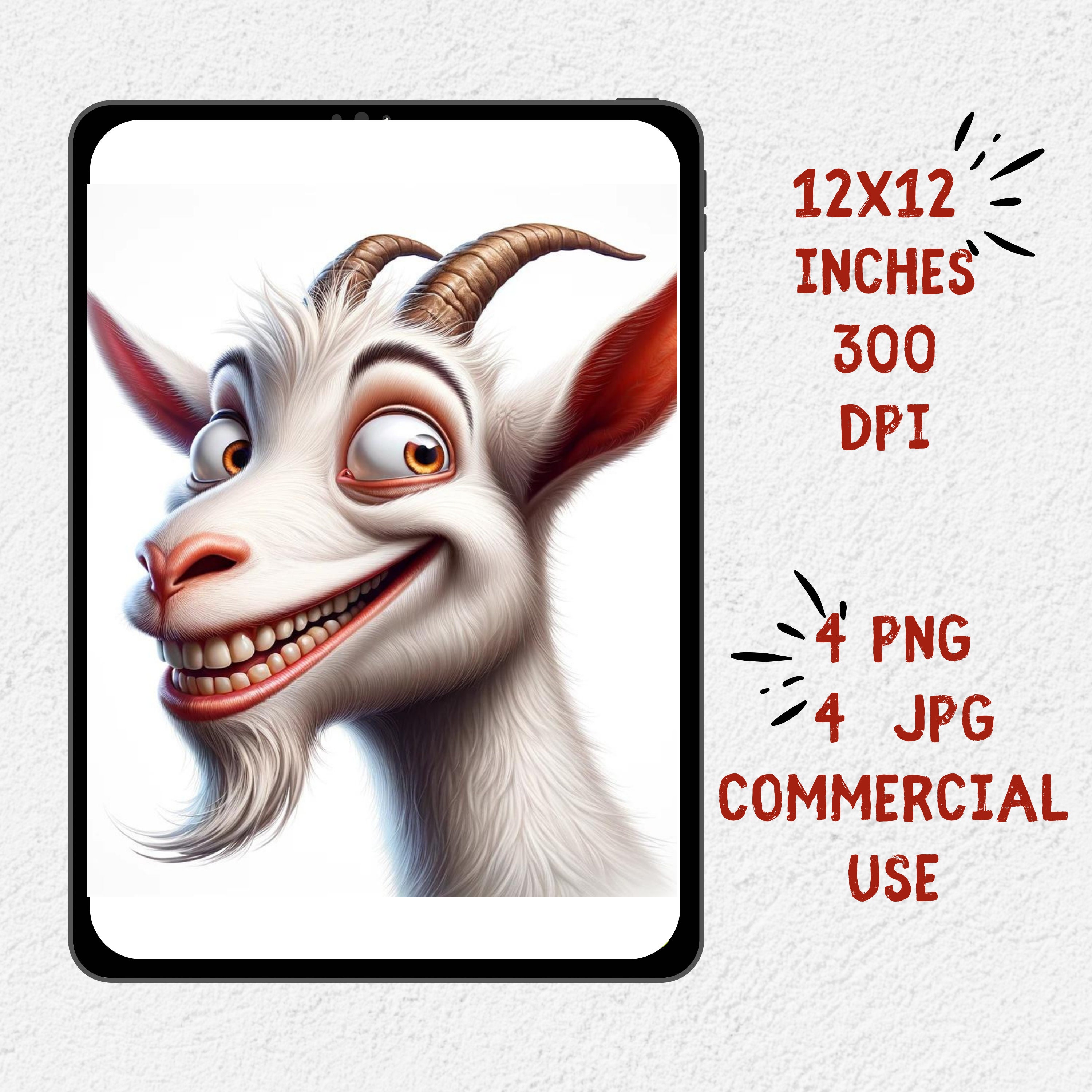 Funny Goat Clipart Bundle: Farm Animal PNG Images (commercial Use) - Etsy