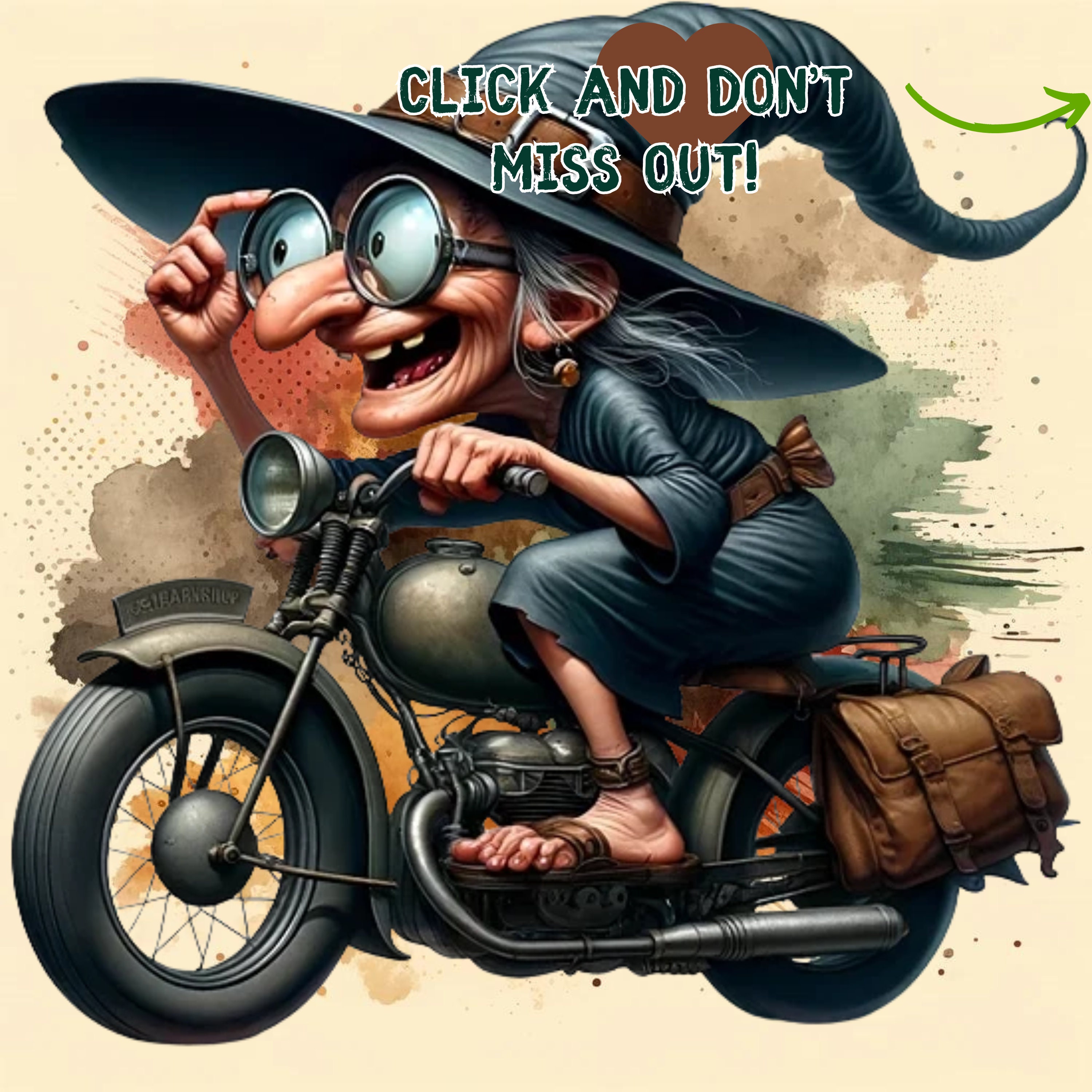 Funny Witch Clipart. Witchcraft Watercolor Wiccan Clipart. Humorous ...