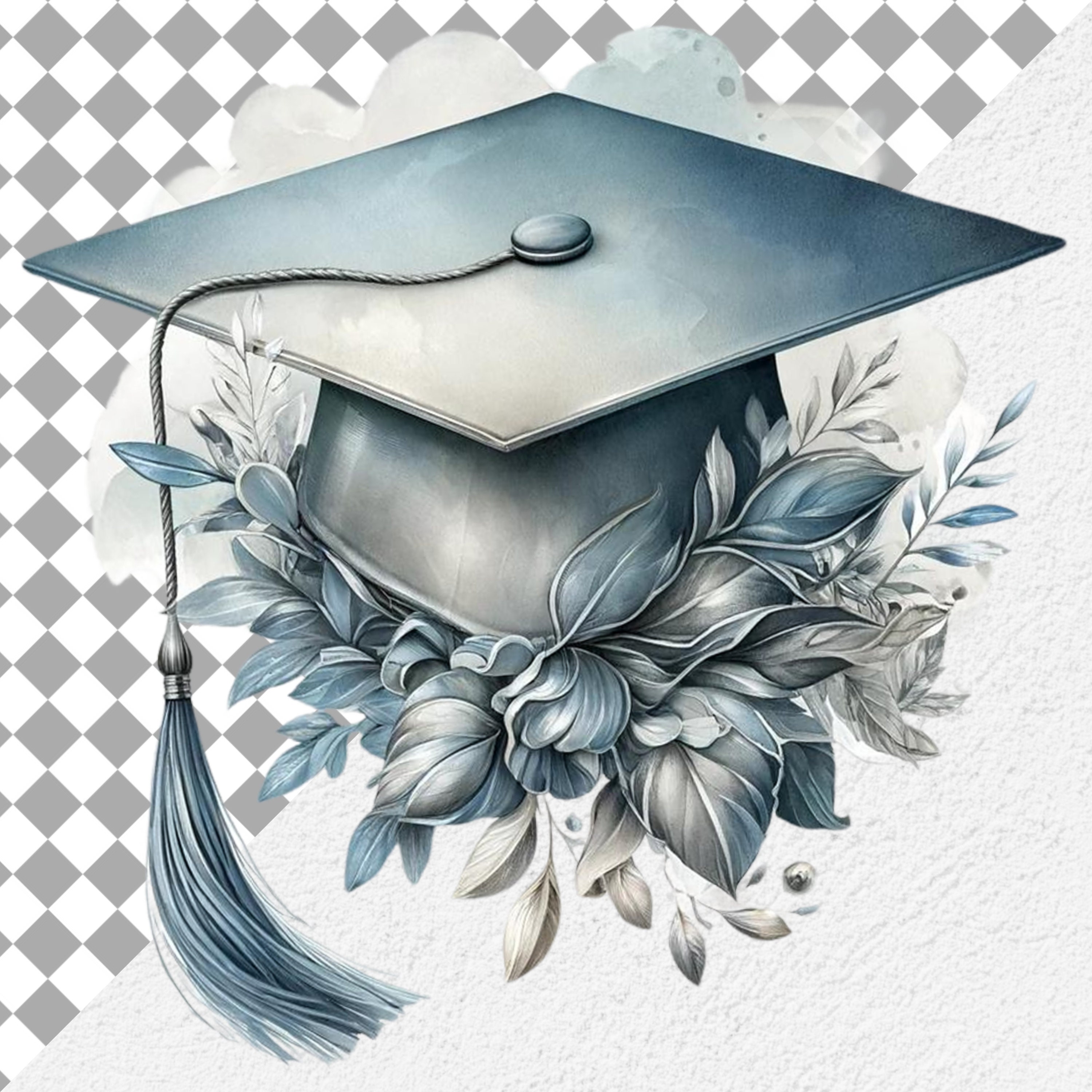 Watercolor Graduation Hat Clipart, Graduation Students, Graduation DIY ...