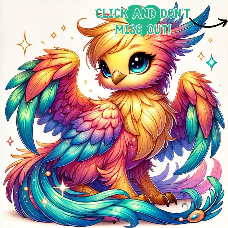 Mythological Watercolor Phoenix Clipart Png. Magical and Detailed ...