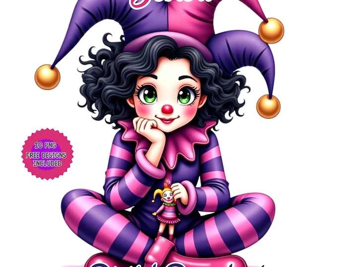 12 Whimsical Quirky Clown Clipart: Cute Circus Character PNG, Colorful ...