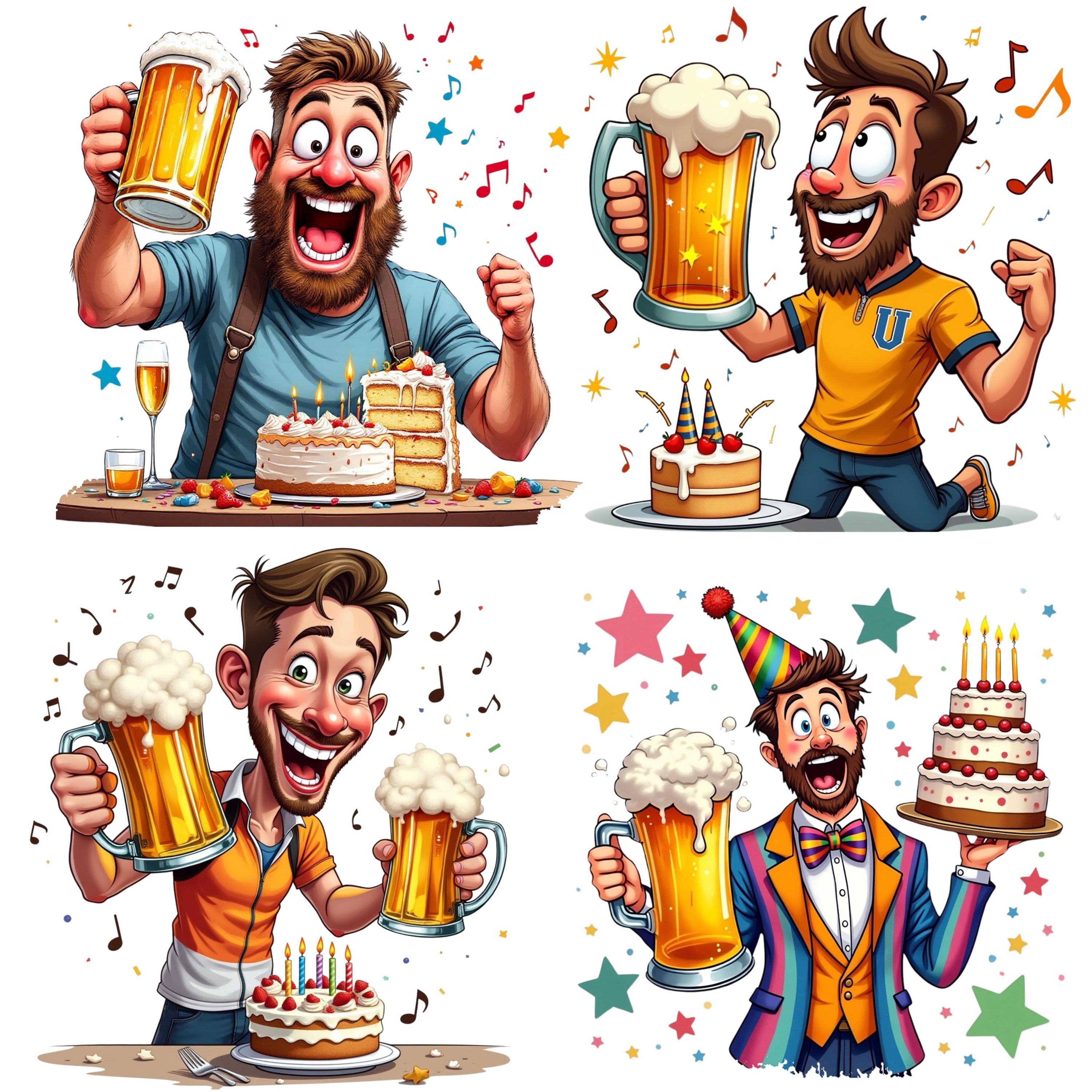 Watercolor Quirky Birthday Clipart Png. Birthday Clipart. Birthday Clip ...