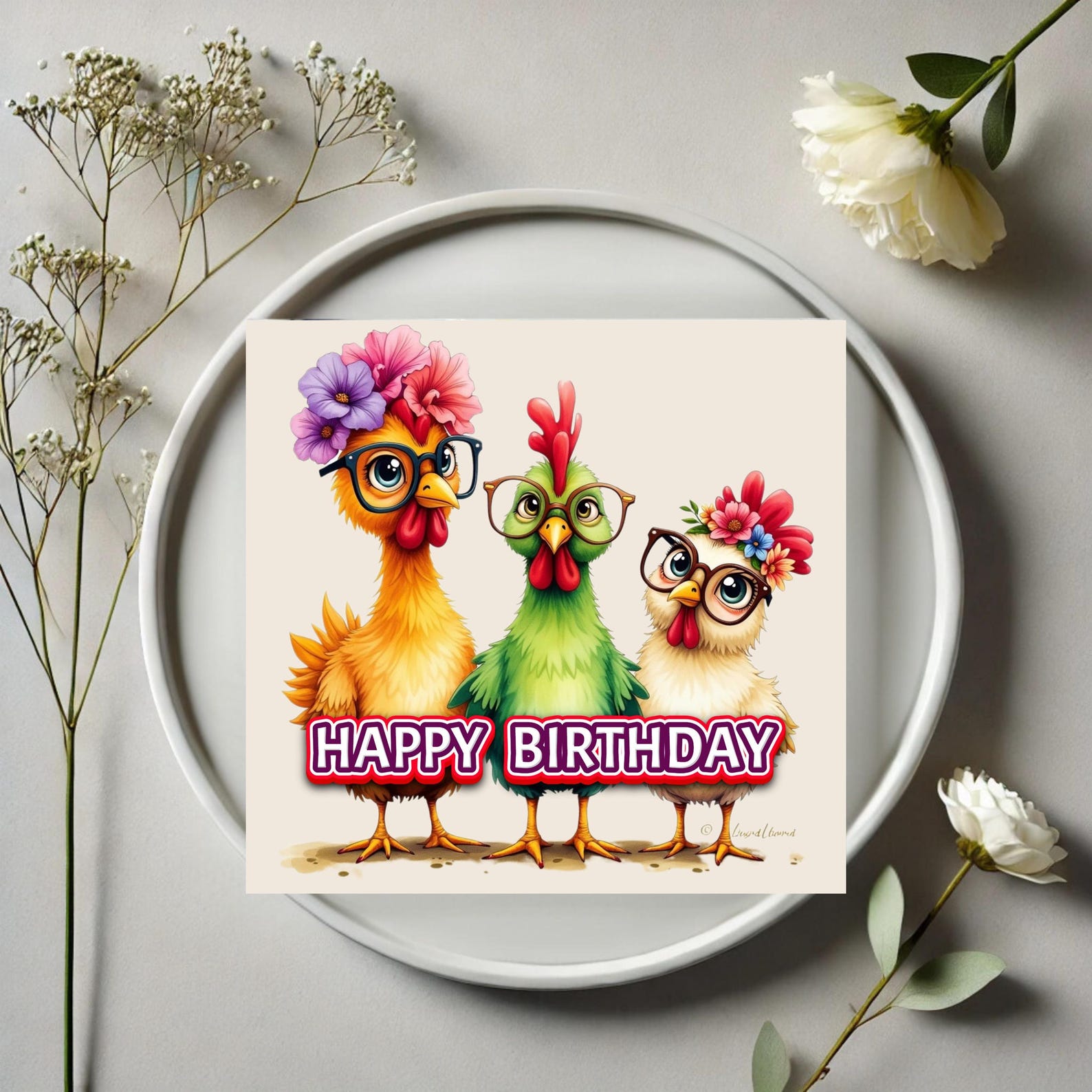 Watercolor Quirky Birthday Clipart PNG: Cake Graphics (digital Download ...
