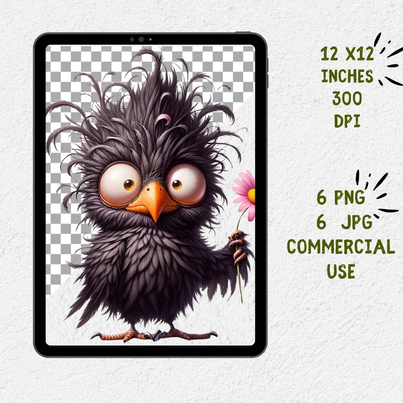 Crazy and Funny Bird Bundle Clipart, Bird Animals Clip Art. Quirky Bird ...