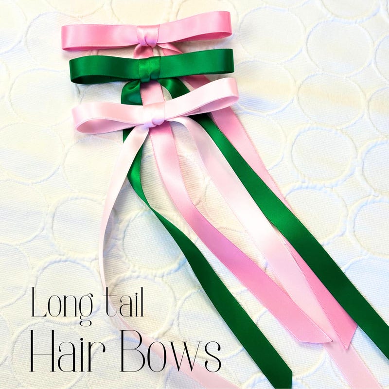 Satin Ribbon Hair Bow Girl - Etsy
