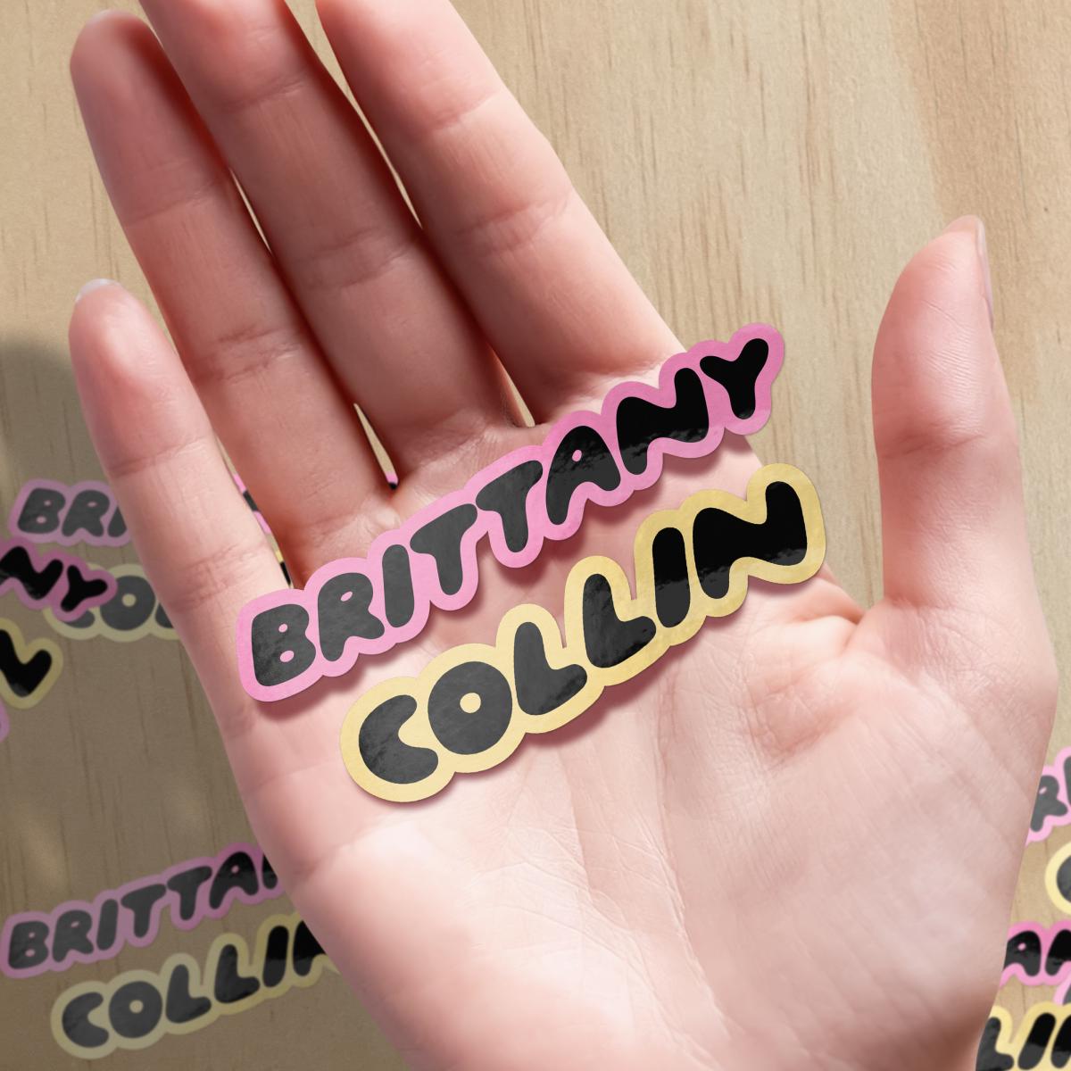 Custom Retro Name Stickers, Personalized Name Stickers, Name Stickers ...