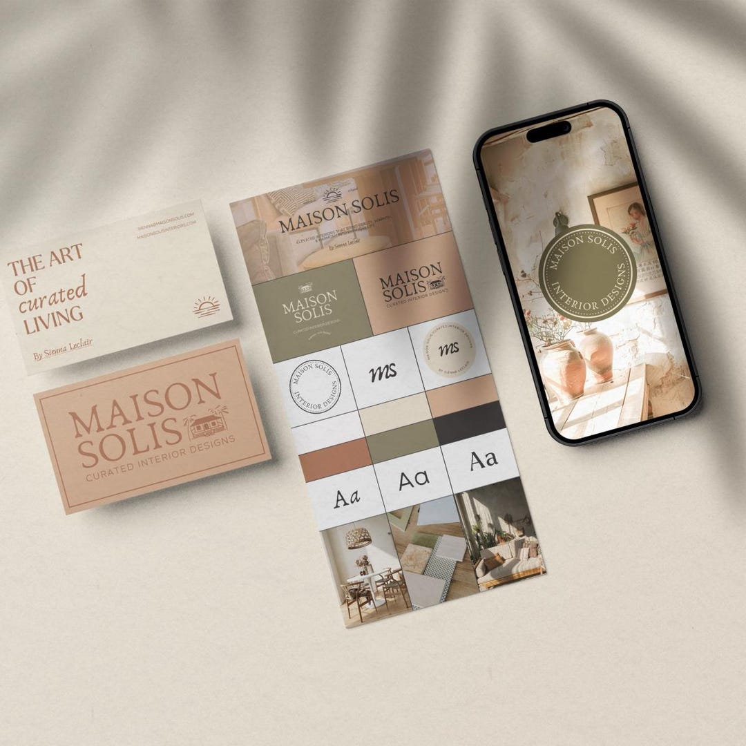 Boho Sophisticated Serene Canva Brand Kit, Premade Logo & Brand ...