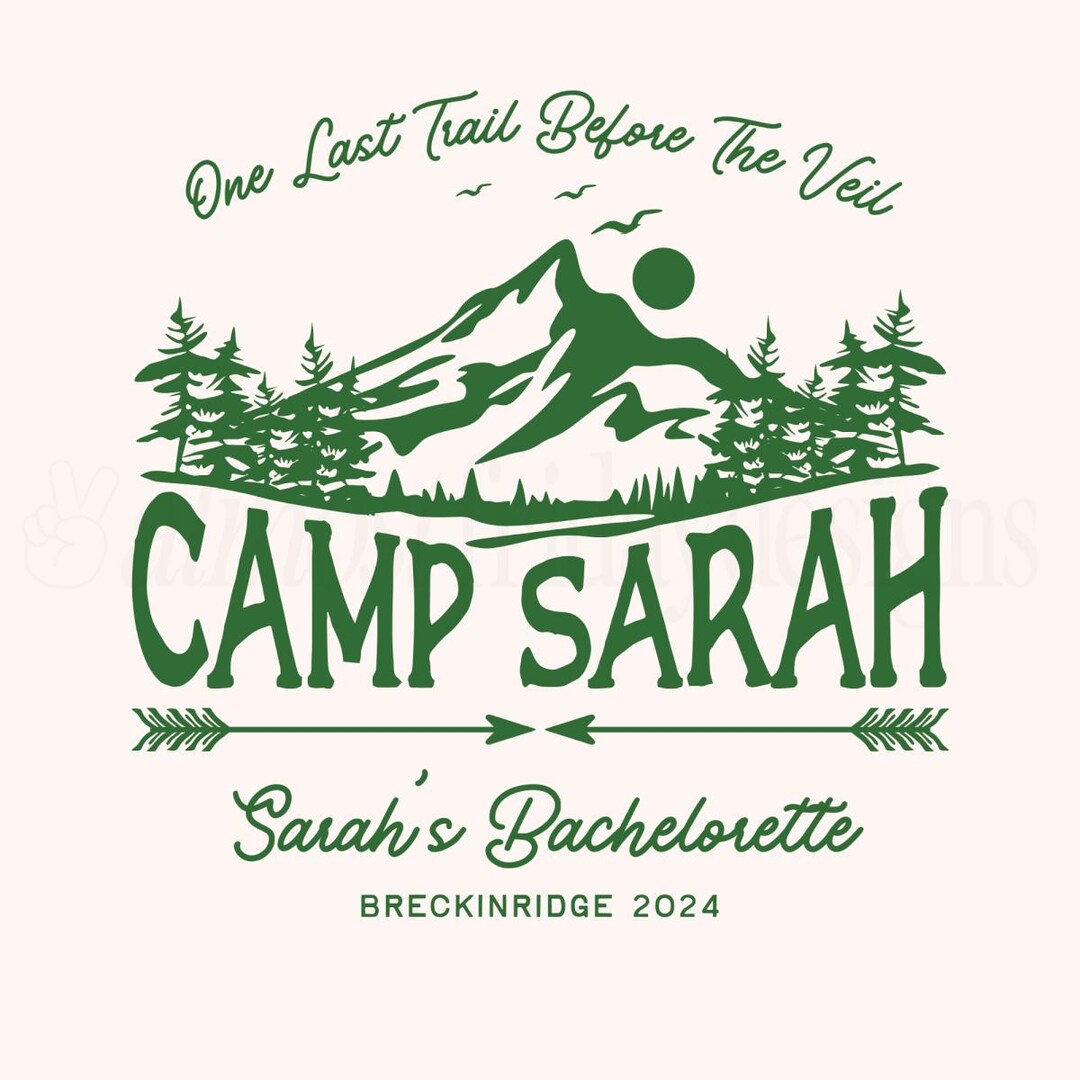 Customized Bachelorette Logo, Custom Bach Camp Logo, Last Camp Out ...