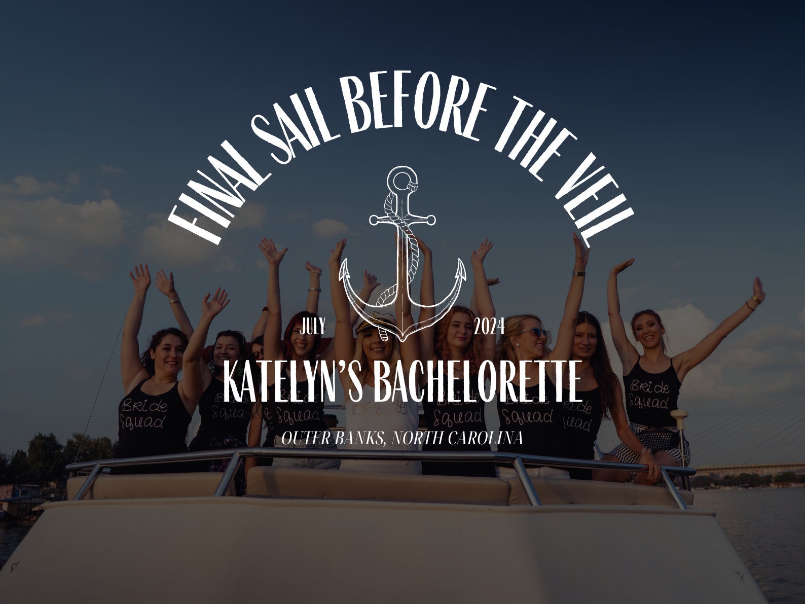 Custom Coastal Theme Bachelorette Party Logo, Beach Bachelorette Logo ...