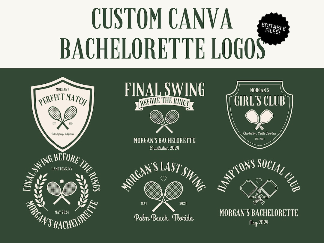 Custom Country Club Bachelorette Party Logo, Palm Springs Bachelorette ...