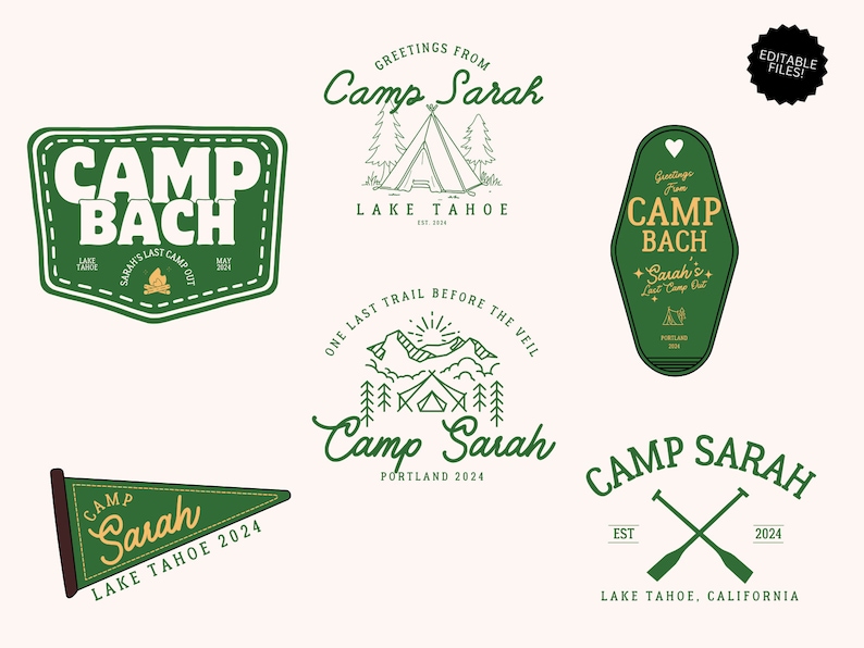 Custom Camp Bachelorette Logo, Lake Tahoe Bachelorette Logo ...