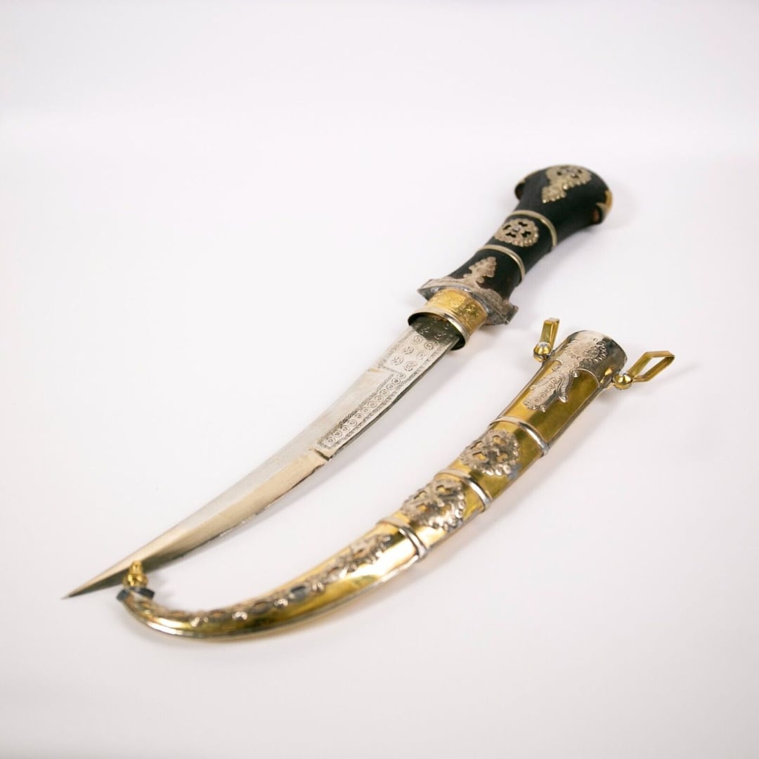 Golden Dagger Handcraft Khanjar Antique Morocco Moroccan - Etsy