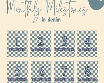 Monthly Milestones-digital Download Printable (in Beige) - Etsy