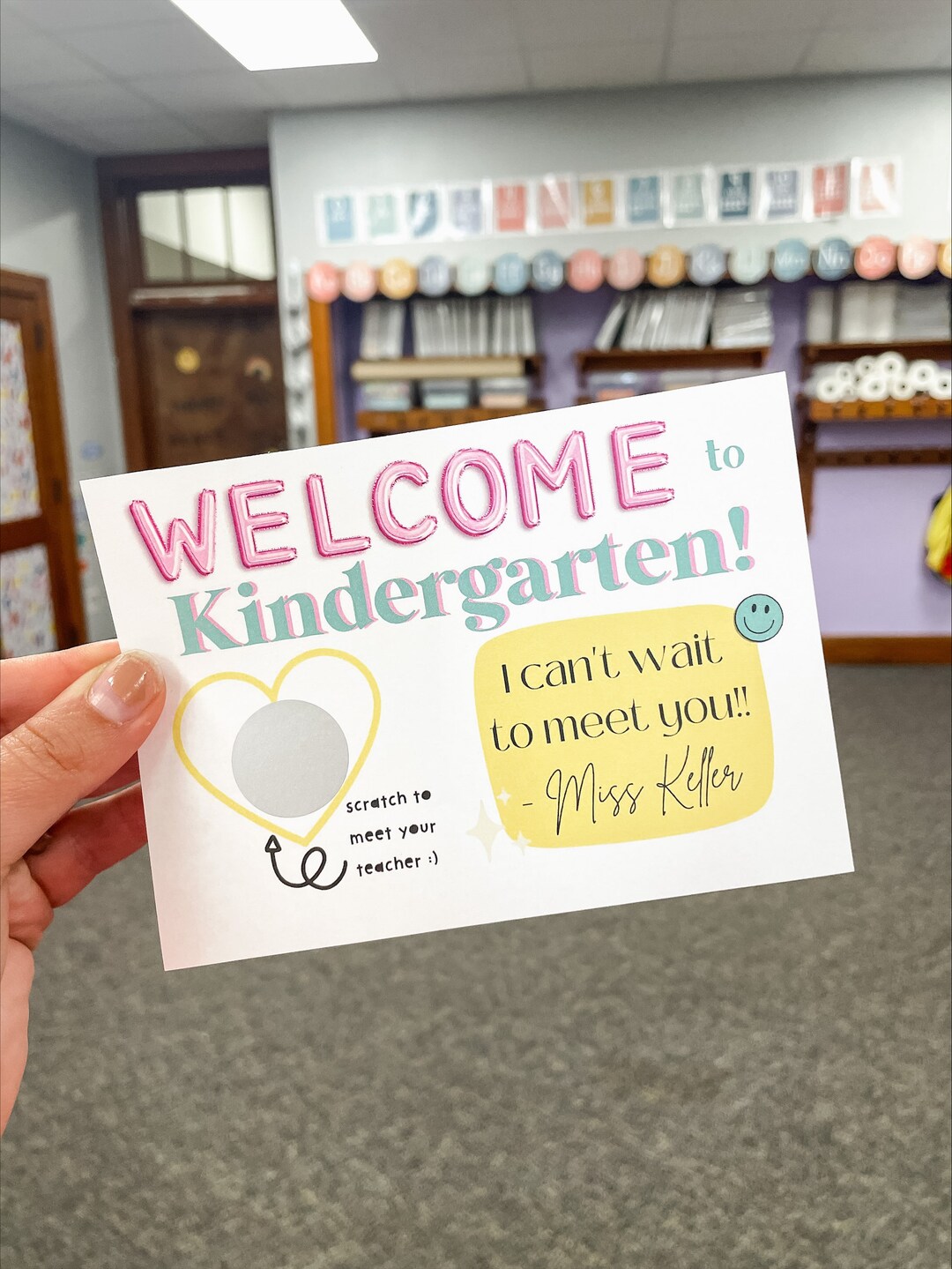 Back to School Scratch off Meet the Teacher Mail ~downloadable File~ - Etsy