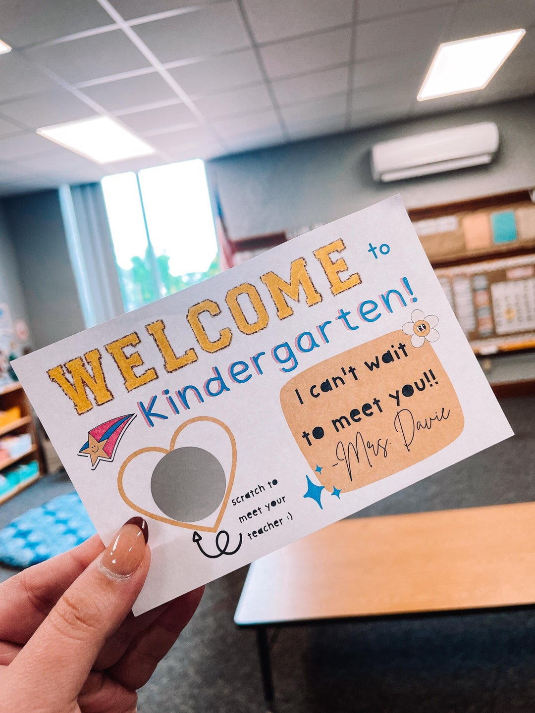 Back to School Scratch off Meet the Teacher Mail ~downloadable File~ - Etsy