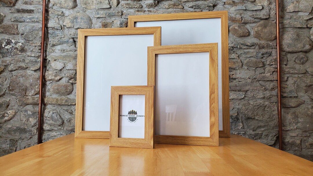 Solid Oak Picture Frame. Custom Sizes Available - Etsy