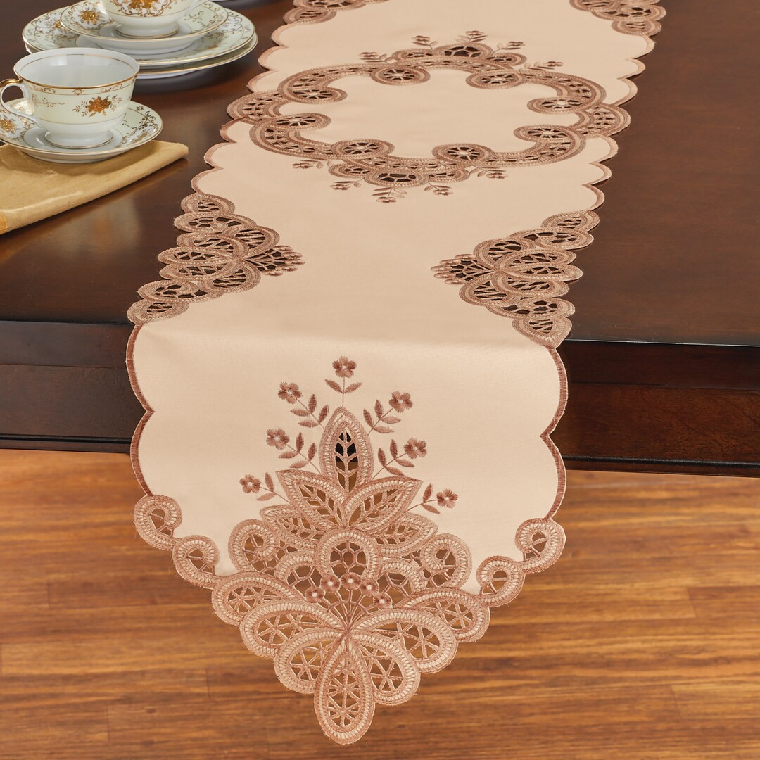 Elegant Battenburg Floral Lace Table Linens Runner - Etsy