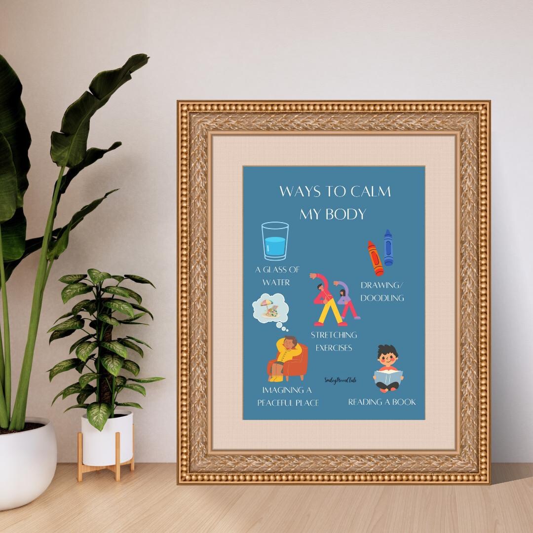 Calming Social Emotional Learning Poster for School Psychology and ...