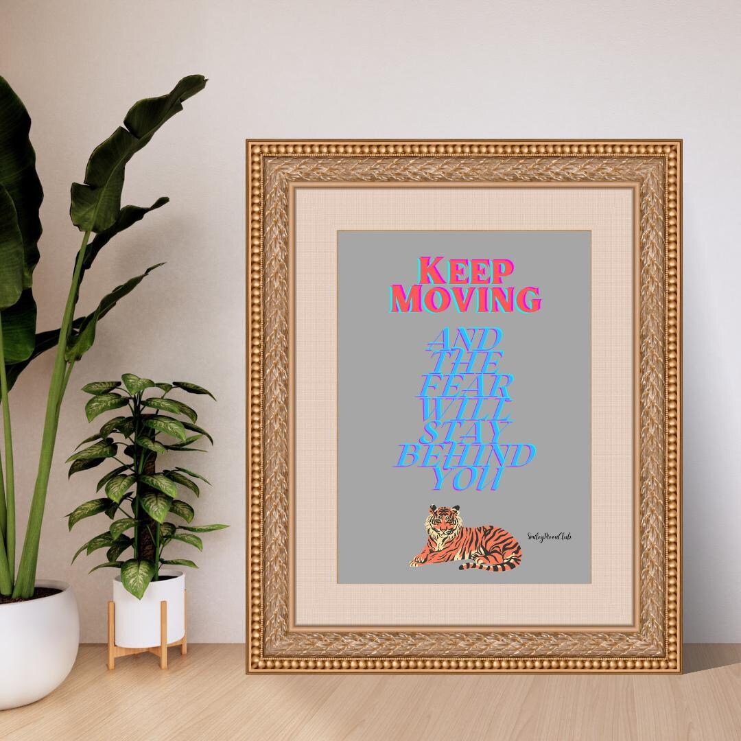 Motivational/inspirational Quote Poster About Fear and Courage for ...