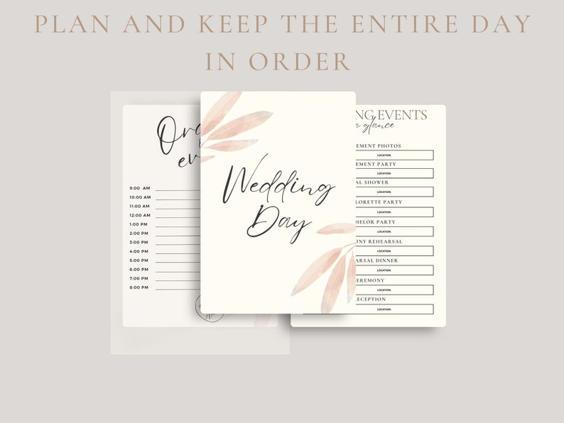 Wedding Planner Printable Printable Wedding Planner Kit - Etsy