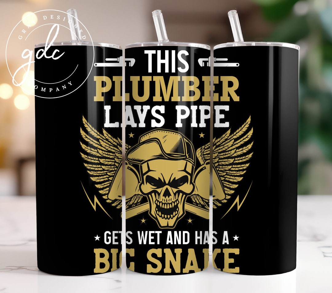 Plumber Dad 20oz Skinny Tumbler Wrap Png Sublimation, Father's Day ...