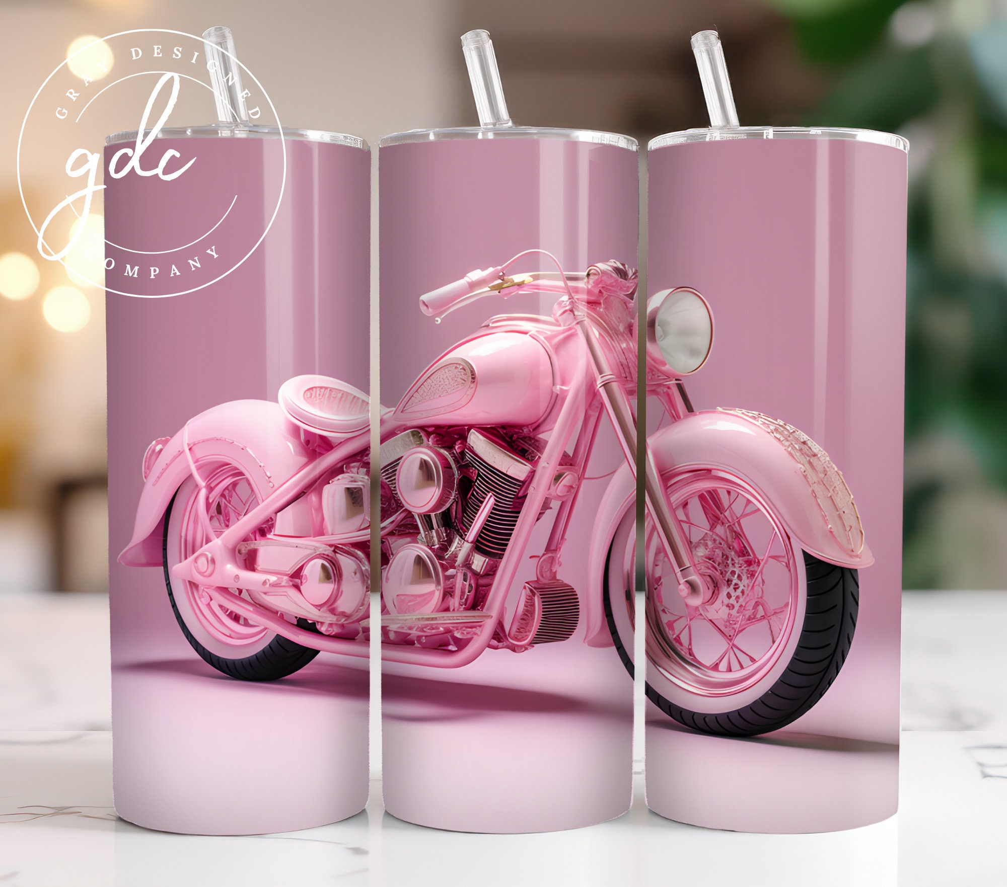 Pink Motorcycle Tumbler Wrap, Patriotic Tumbler, Grunge Motorcycle ...
