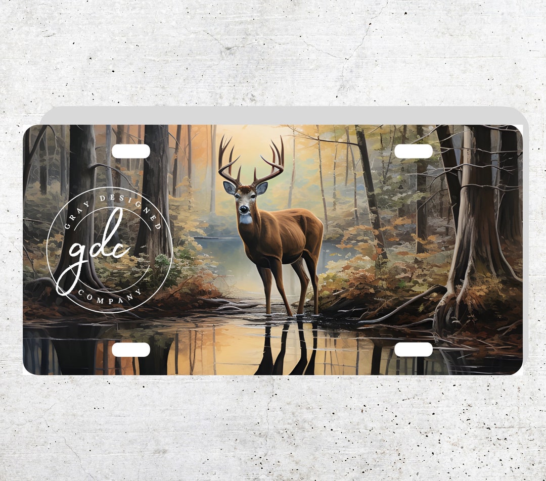 Deer Hunting License Plate Sublimation Design (digital Download) - Etsy