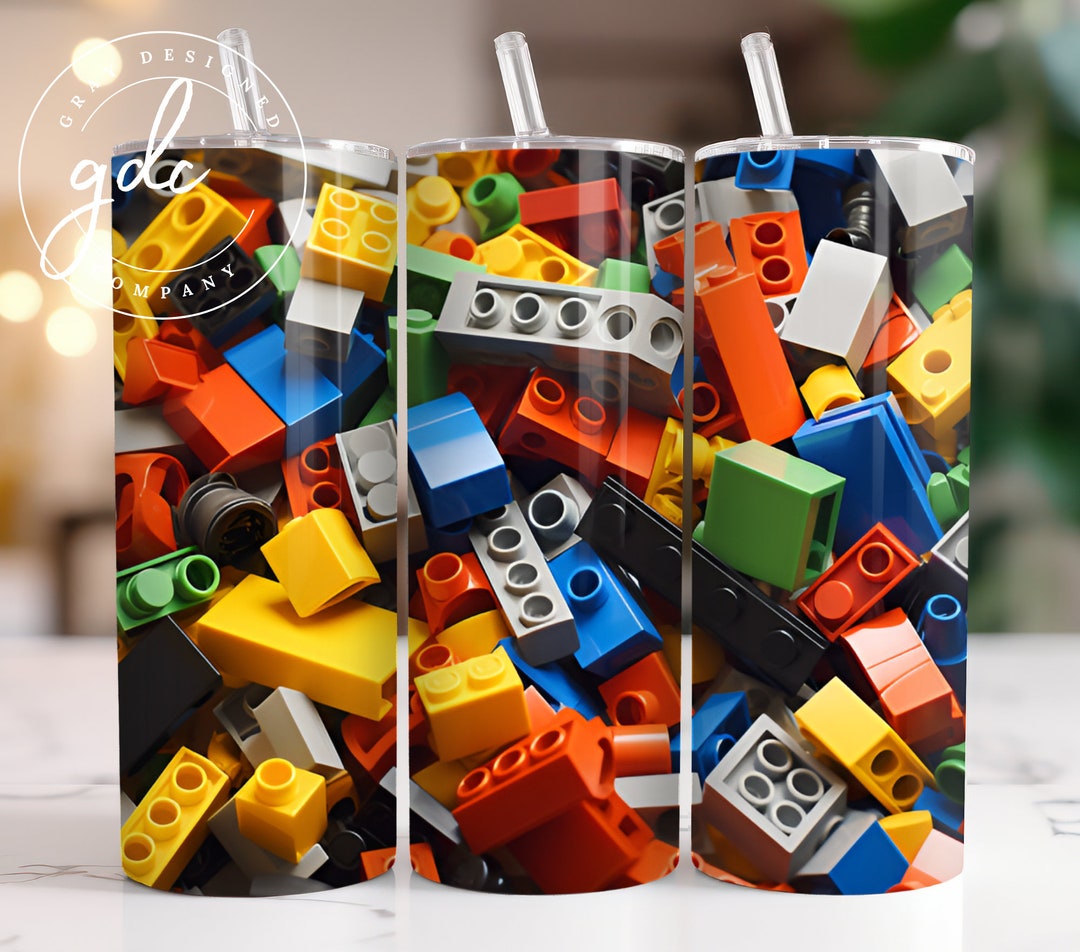 Building Blocks 20oz Skinny Tumbler Png, Building Blocks Png, Blocks ...