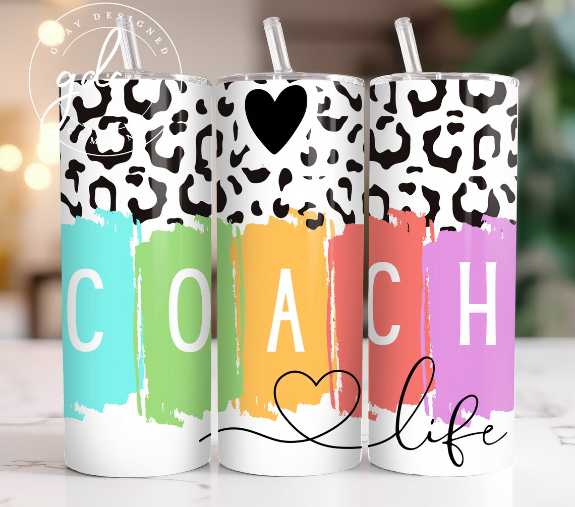 Coach Wrap 20 Oz Skinny Tumbler Wrap Design Sublimation Design Digital ...