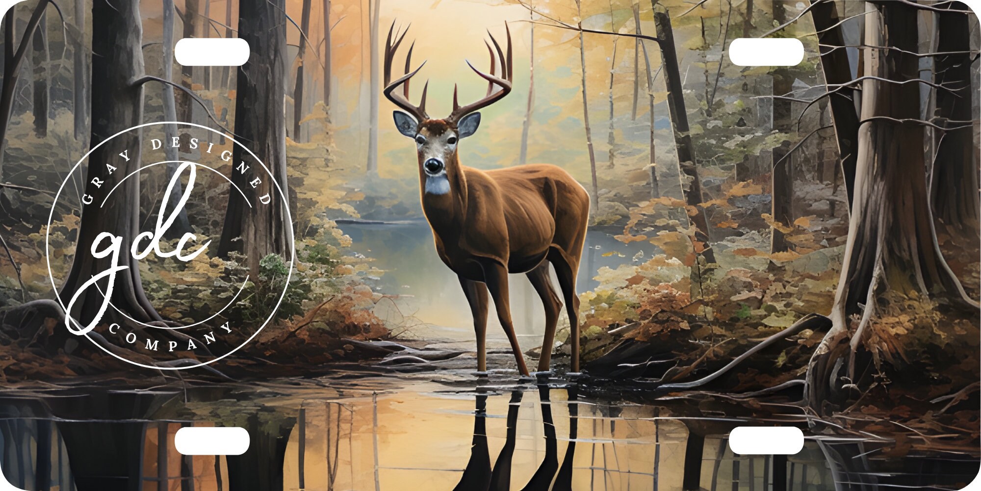Deer Hunting License Plate Sublimation Design (digital Download) - Etsy