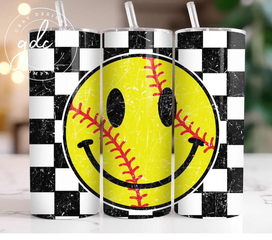 Softball Wrap 20 Oz Skinny Tumbler Wrap Design Sublimation Design ...