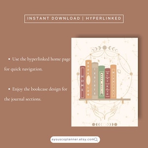 Digital Reading Journal | Hyperlinked & Instant Download | PDF - Etsy