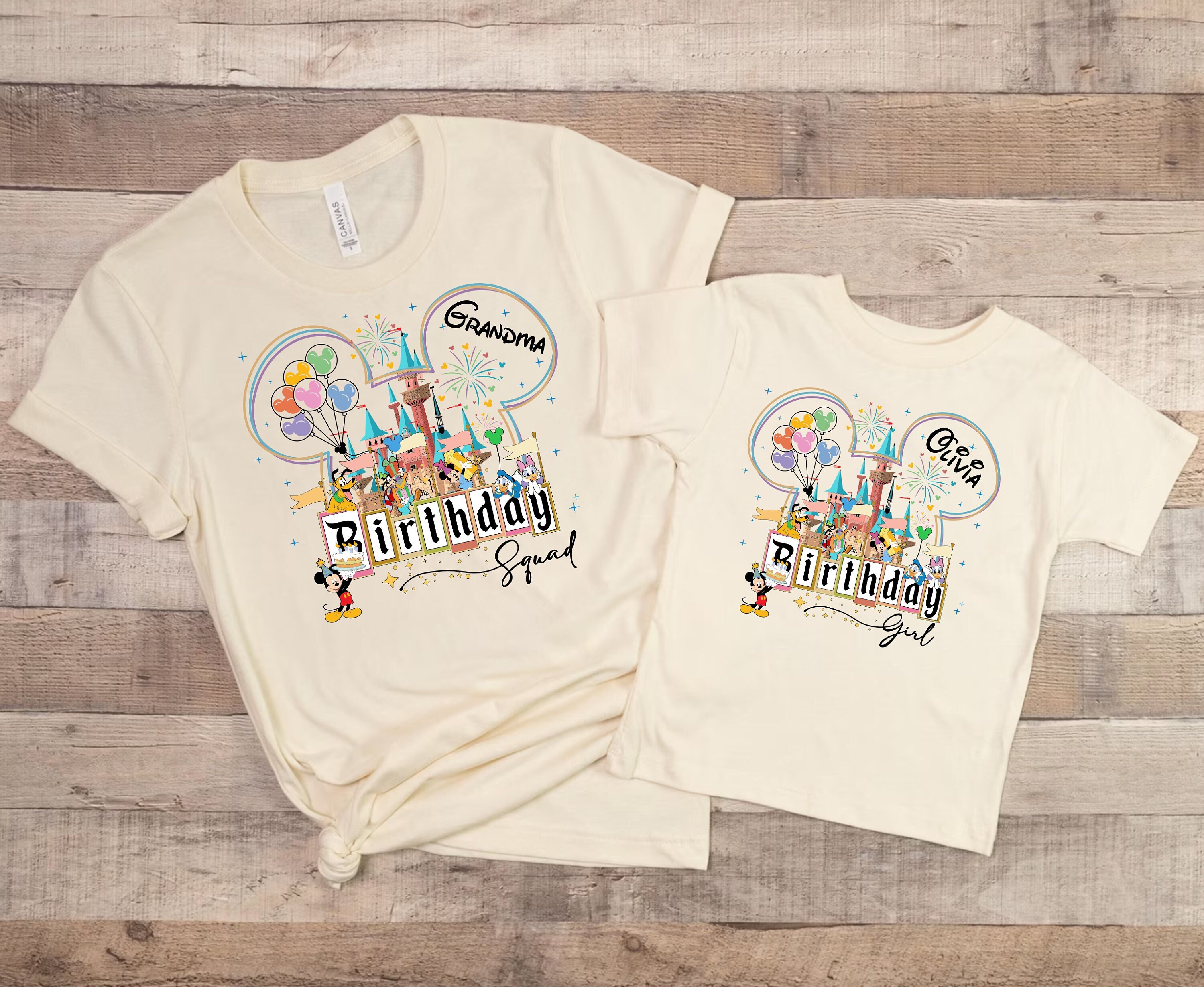 Personalized Disney Family Birthday Shirts, Disney Birthday Squad ...