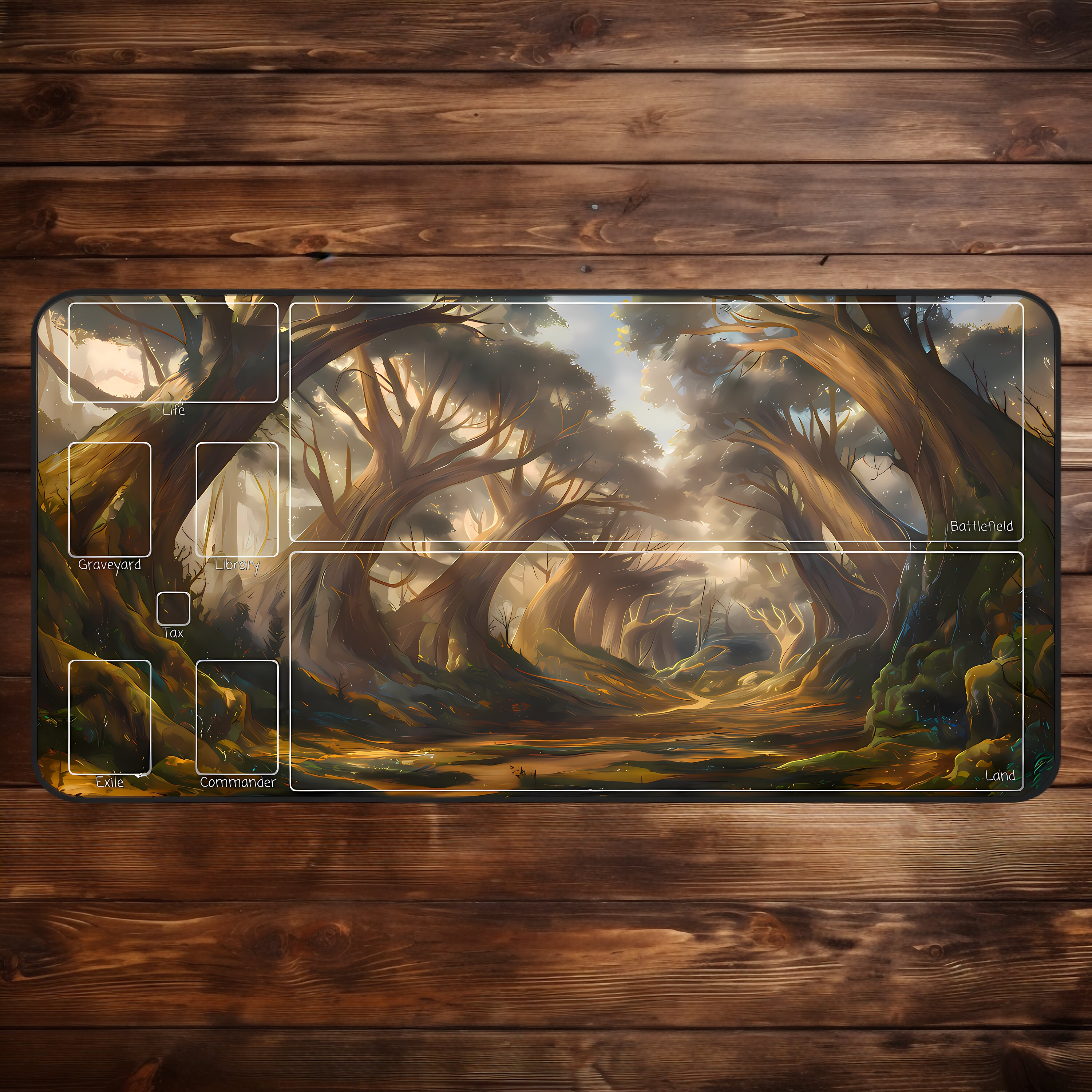 Forest Playmat 31x15.5 MTG Playmat With Zones Computer Mat Laptop Mat ...