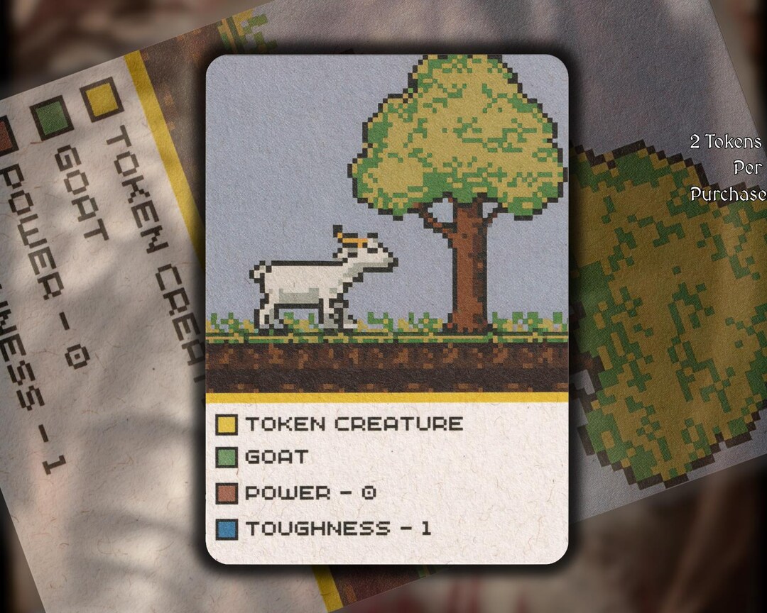 2x Goat MTG Token: Retro Pixel Art - Etsy