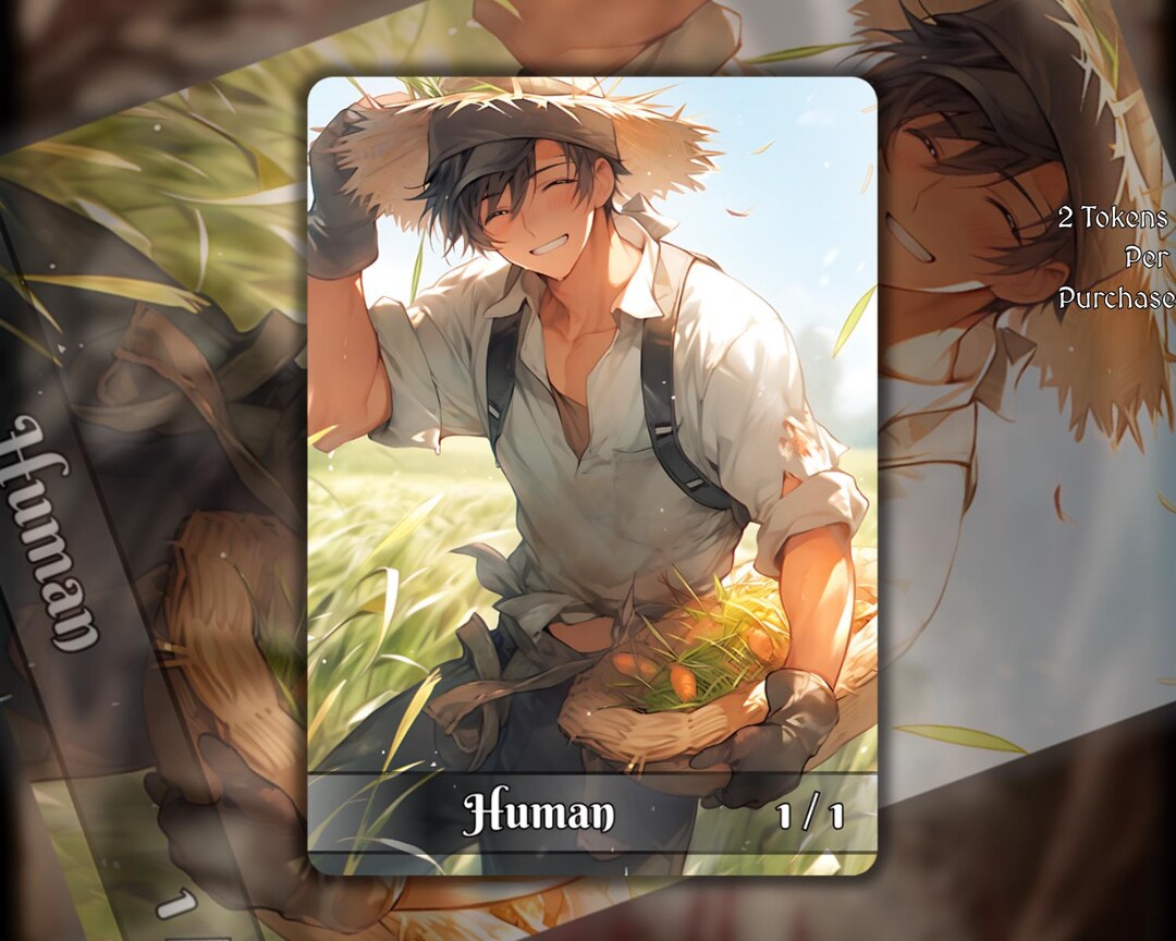 2x Human MTG Token, Anime Art - Etsy