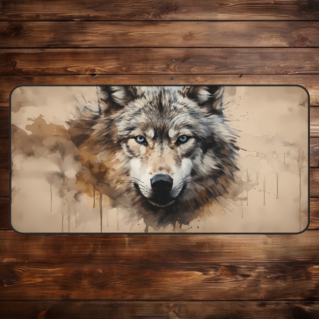 Wolf Playmat 31x15.5 MTG Playmat With Zones Computer Mat Laptop Mat ...