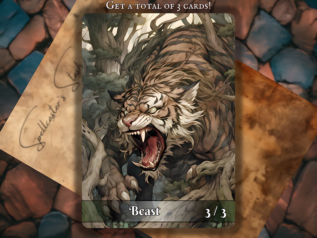 BEAST MTG TOKEN X3 , Anime - Etsy
