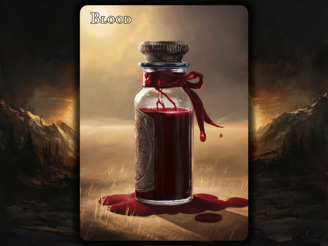 Blood MTG Token X3 , Painted - Etsy