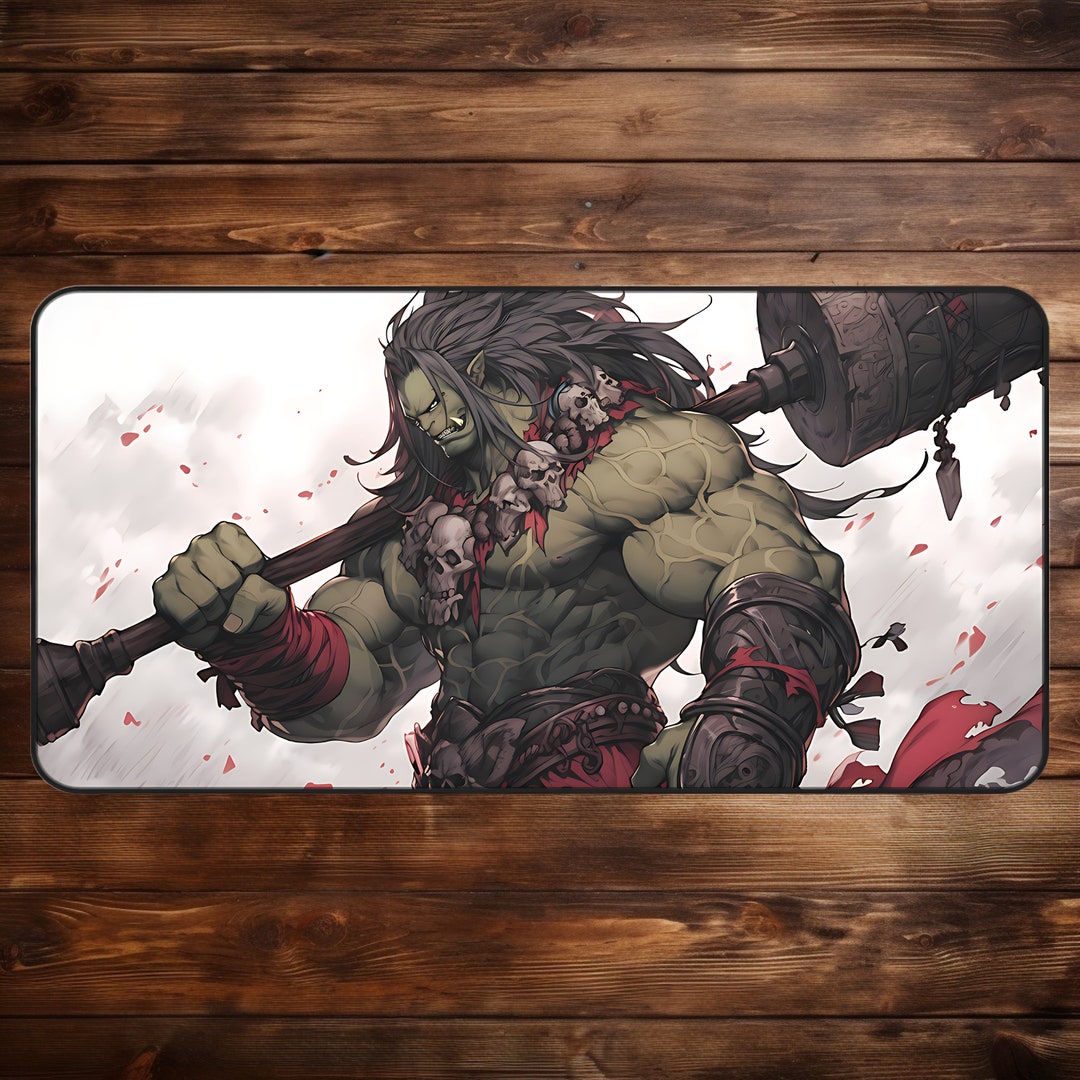 Orc Anime Playmat 31x15.5 MTG Playmat With Zones Computer Mat Laptop ...