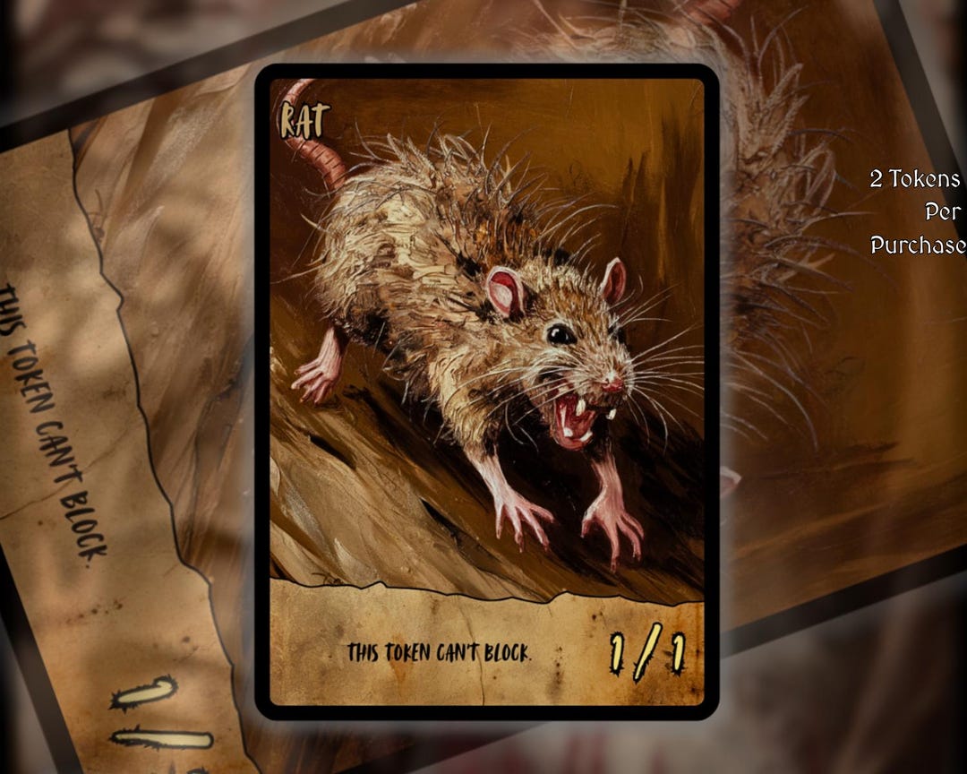 2x Rat MTG Token: Old Scroll Art - Etsy