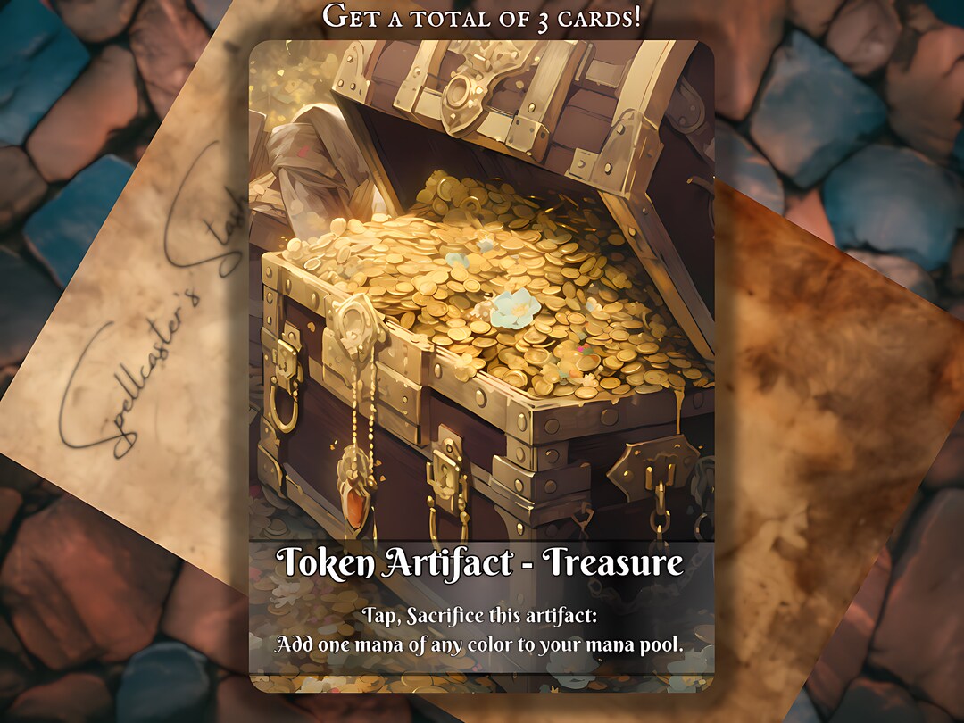 TREASURE MTG TOKEN X3 , Anime - Etsy