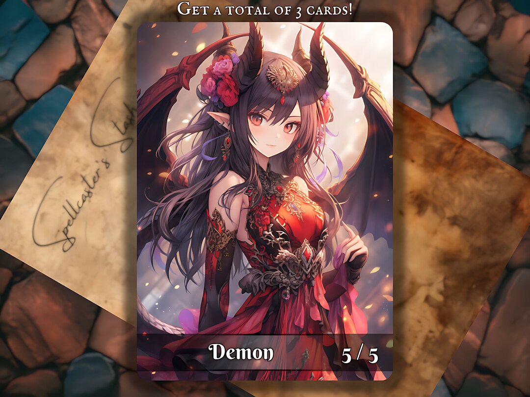 DEMON MTG TOKEN X3 , Anime - Etsy